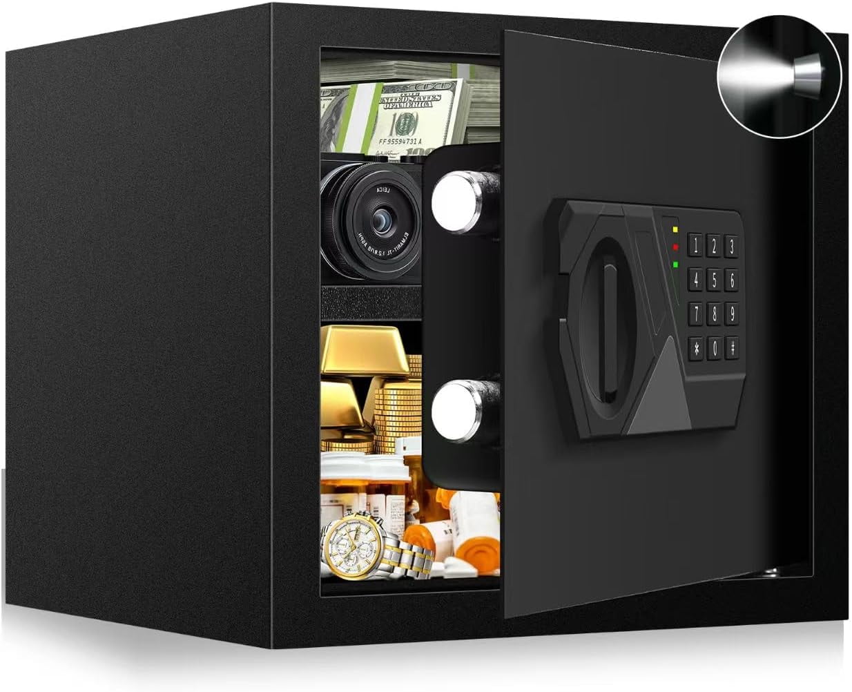 1.6 Cu ft Small Fireproof Safe Box, Digital Safes Water and Fireproof ...