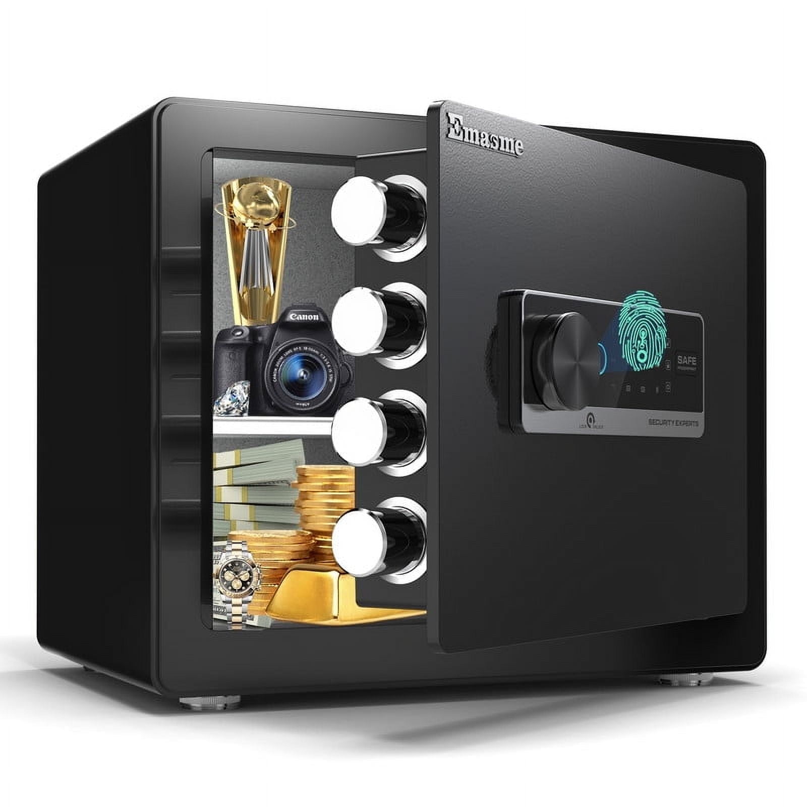 1.6 Cuft Fireproof Safes for HOME USE, Anti-Theft Fingerprint Security ...