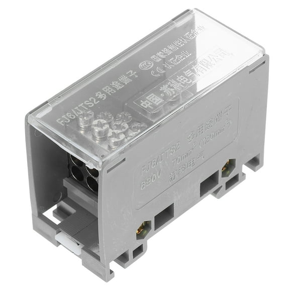 FONDOTIN 1 in 6 Outdoor Din Rail Terminal Blocks Assembly Push Wire ...