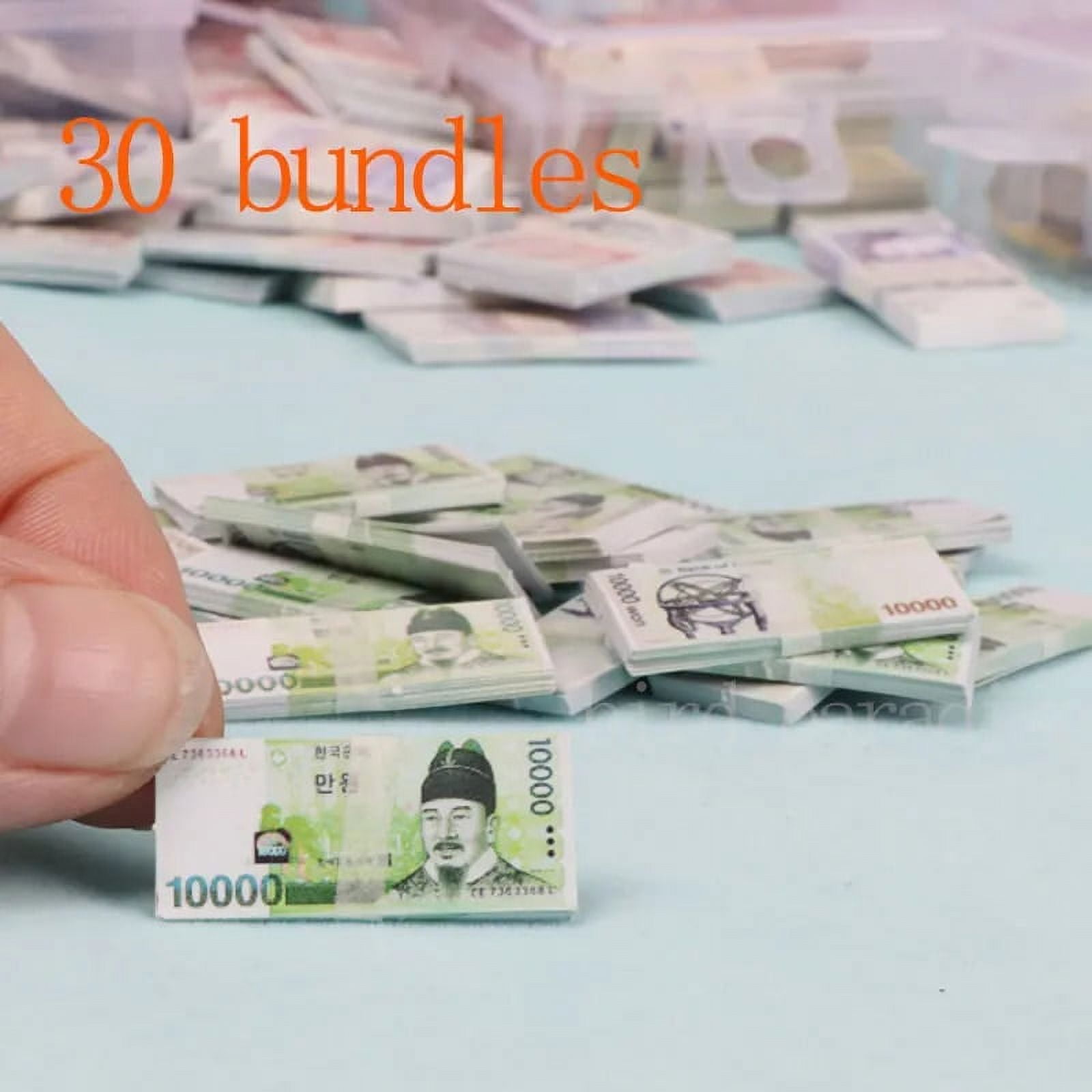 1/6 Dolls Accessories Miniature Simulation Golden Brick Bullion Mini Dollars Korean Won Money ...