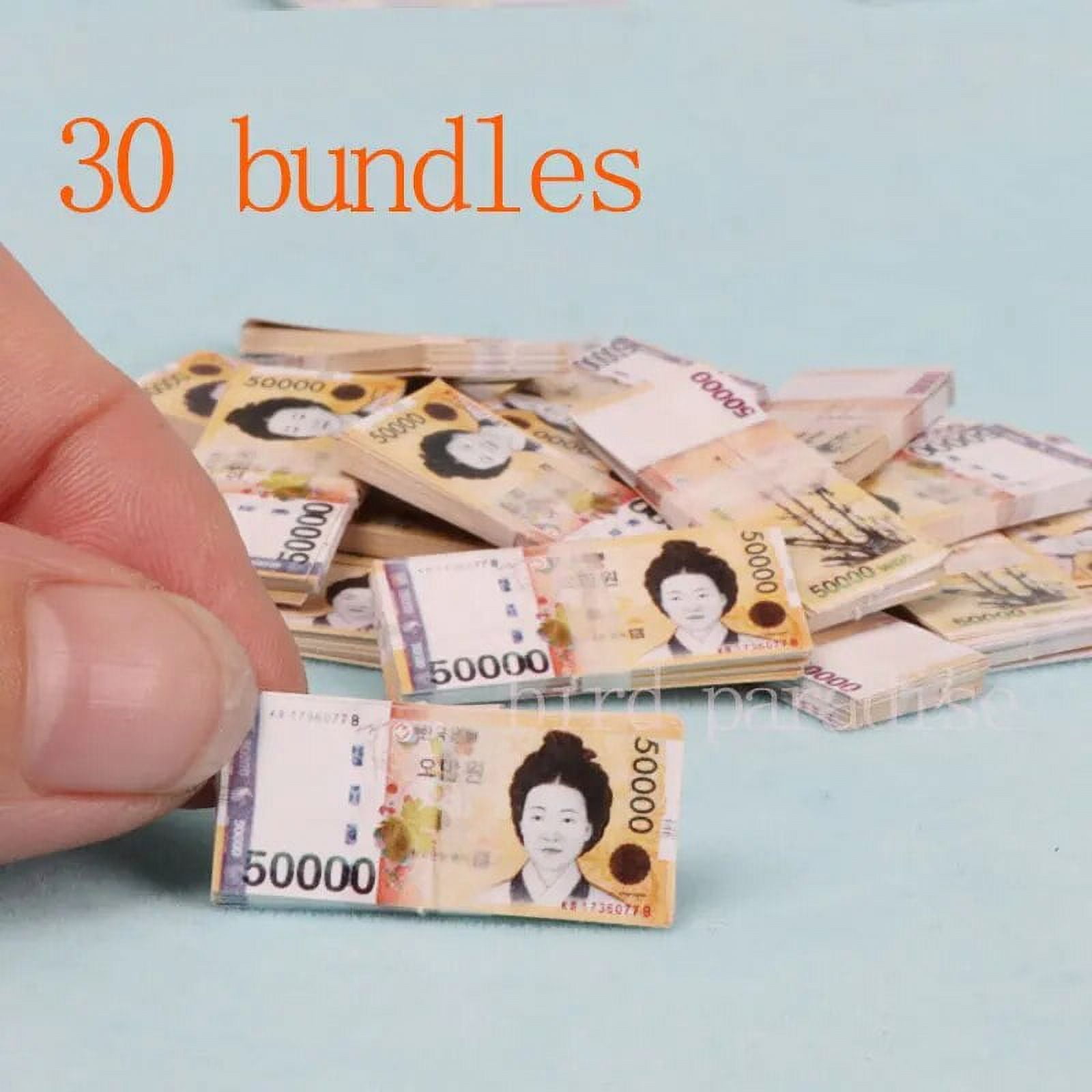 1/6 Dolls Accessories Miniature Simulation Golden Brick Bullion Mini Dollars Korean Won Money ...