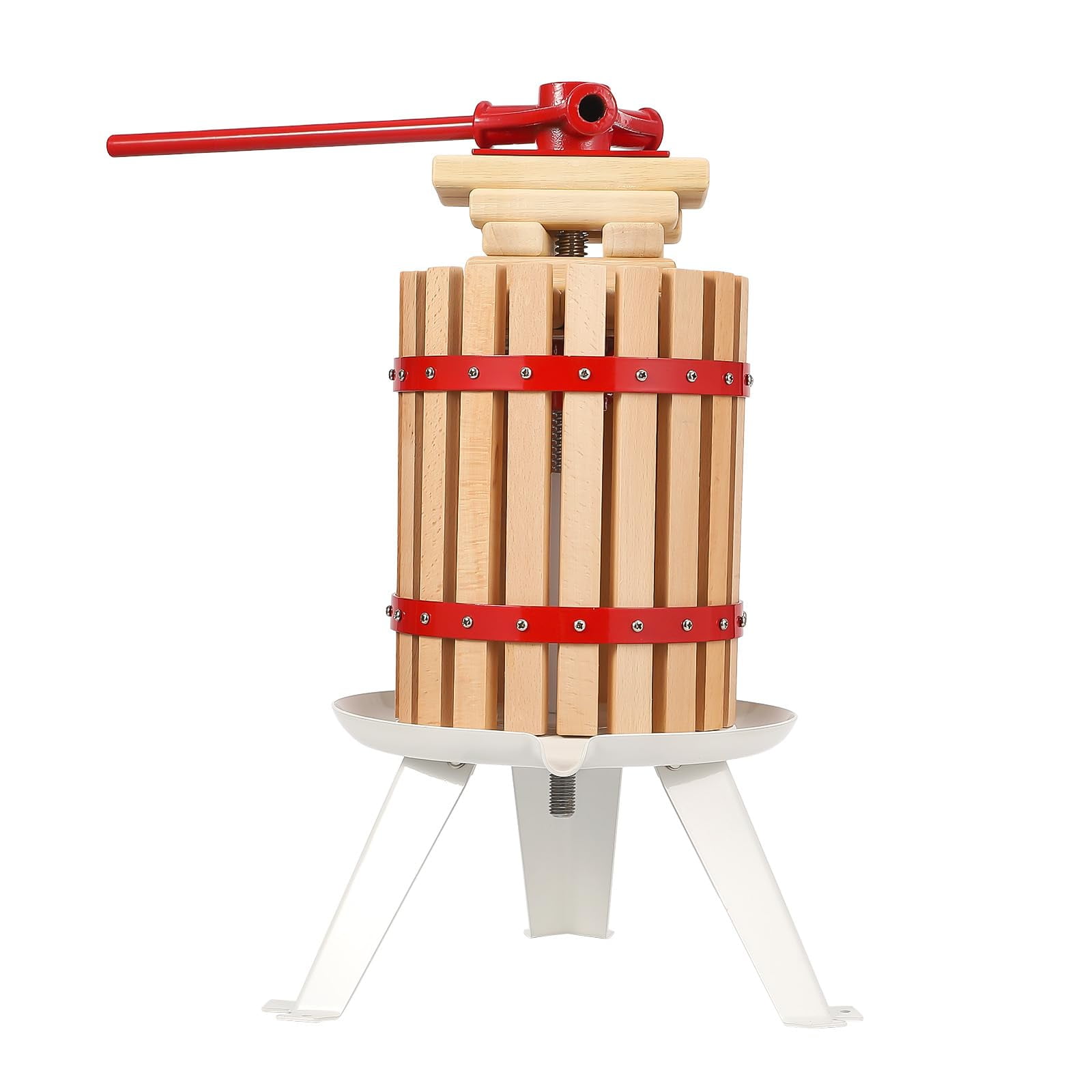 1.6 Gal Manual Fruit Wine Press with T-Handle,Apple Grape Crusher ...