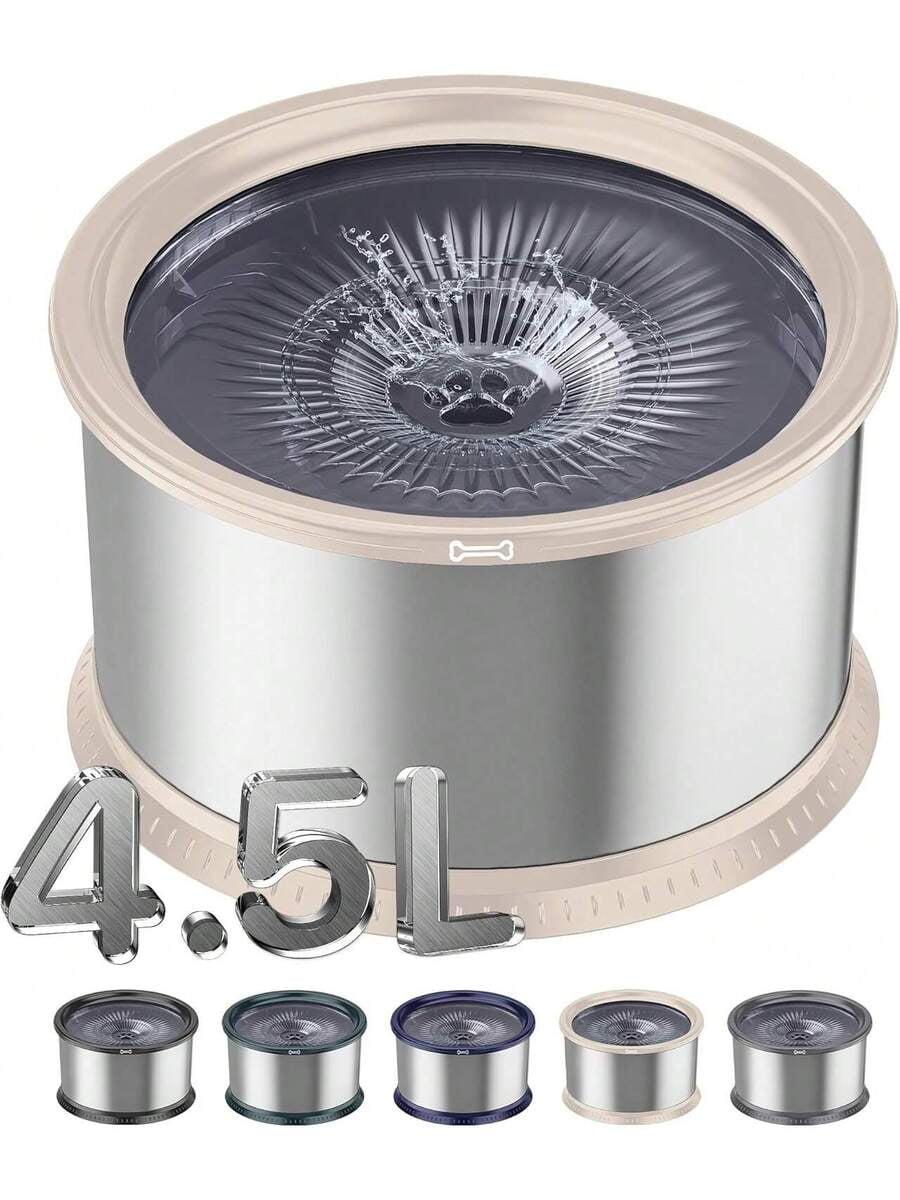 1.6 Gallon Dog Water Bowl, 6.5L/220oz Stainless Steel No Spill Water ...