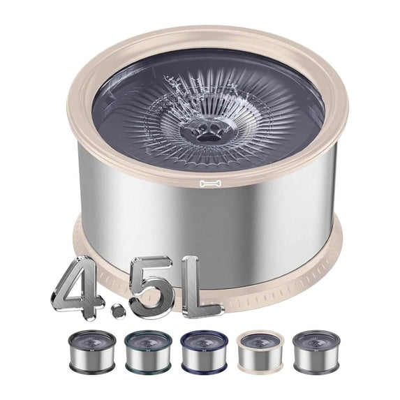 1.6 Gallon Dog Water Bowl, 6.5L/220oz Stainless Steel No Spill Water ...