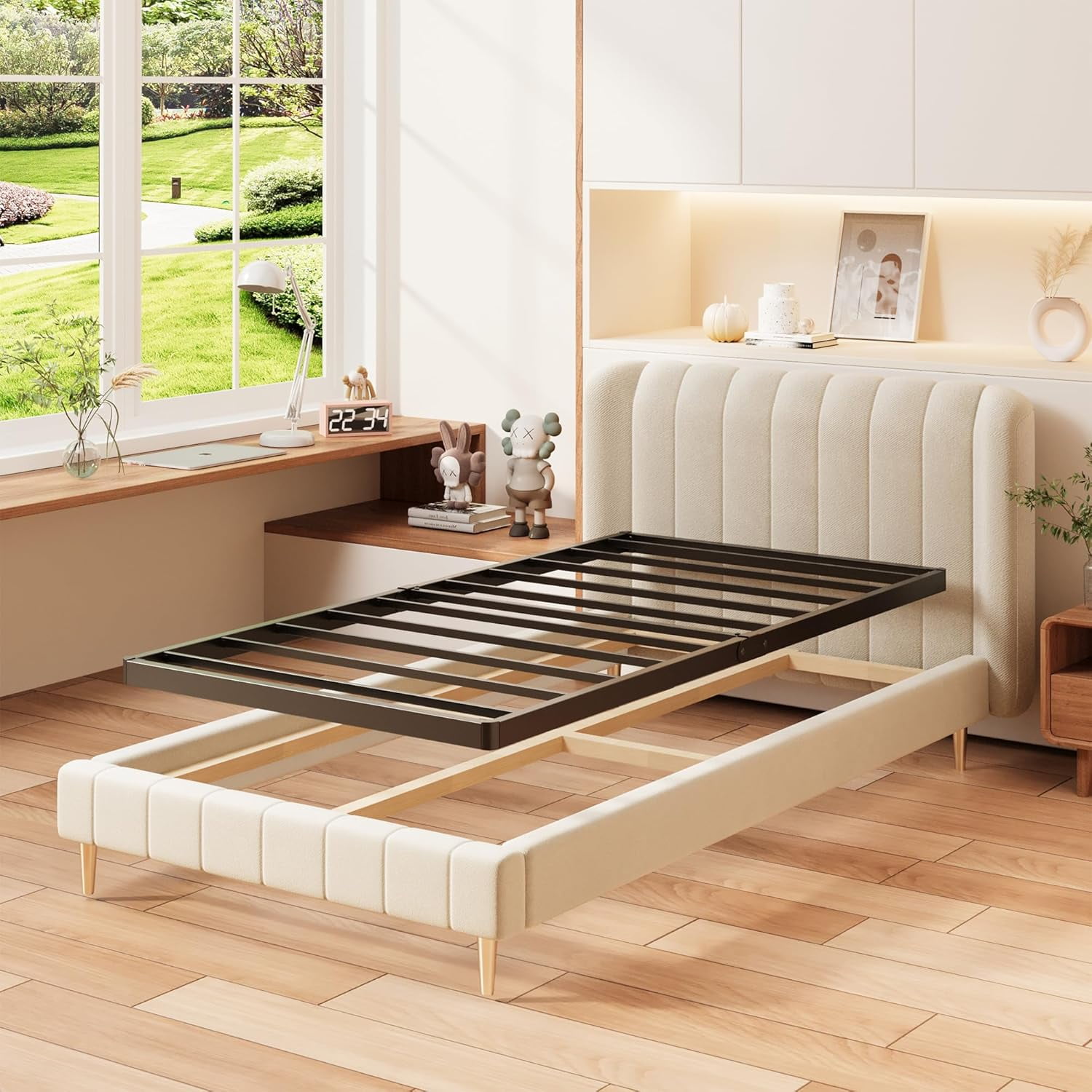 1.6 Inch Bunkie Board Twin Low Profile Heavy Duty Metal Box Spring Twin ...