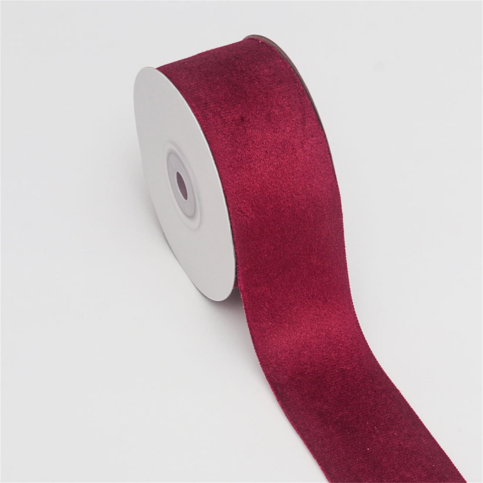 1.6 Inch Velvet Flocked Ribbon with Wire Edge for DIY Crafts, Gift ...