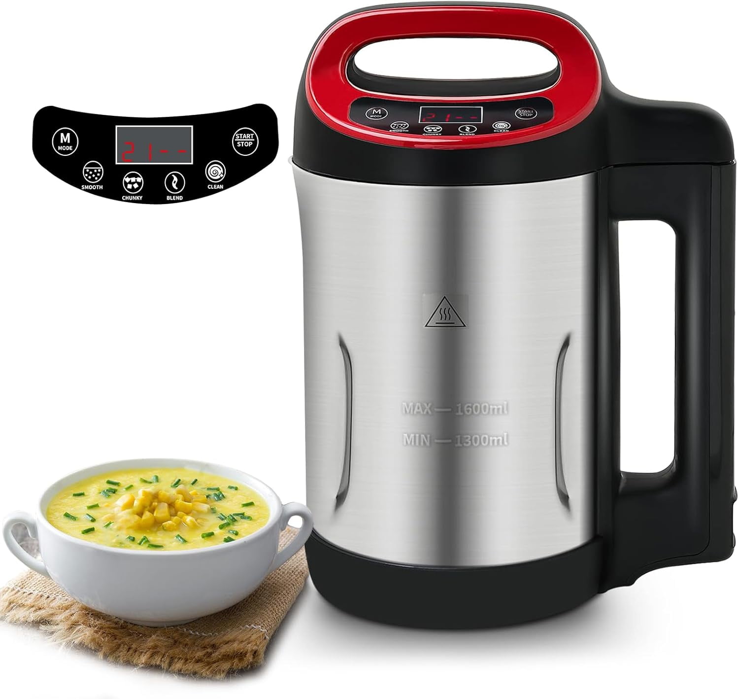 1.6 L 4-in-1 Multifunctional Milk Maker&Soup Maker with Smart Control ...
