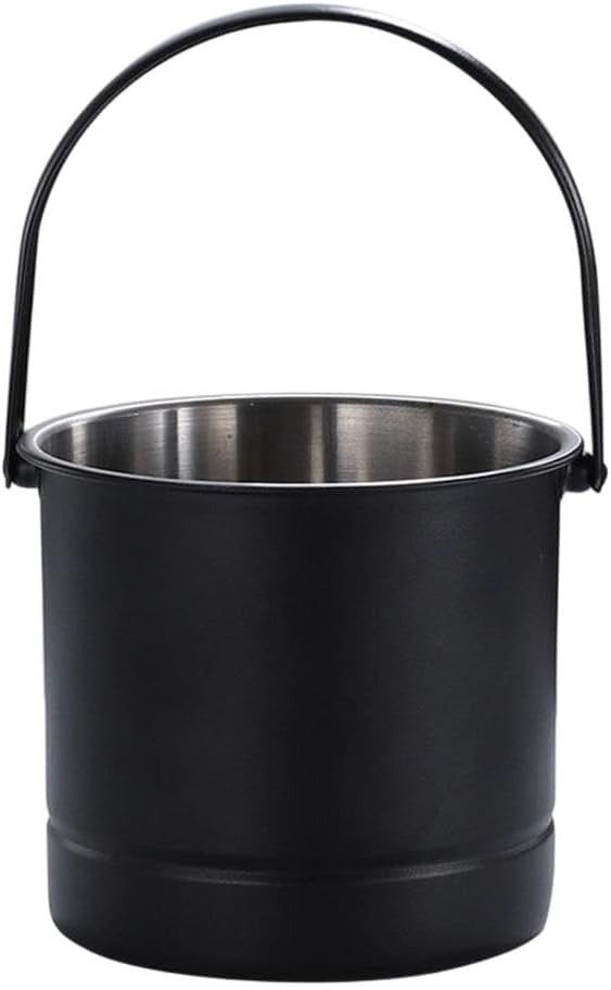 1.6 Liters Thickened Stainless Steel Ice Bucket Black Metal For Wine ...