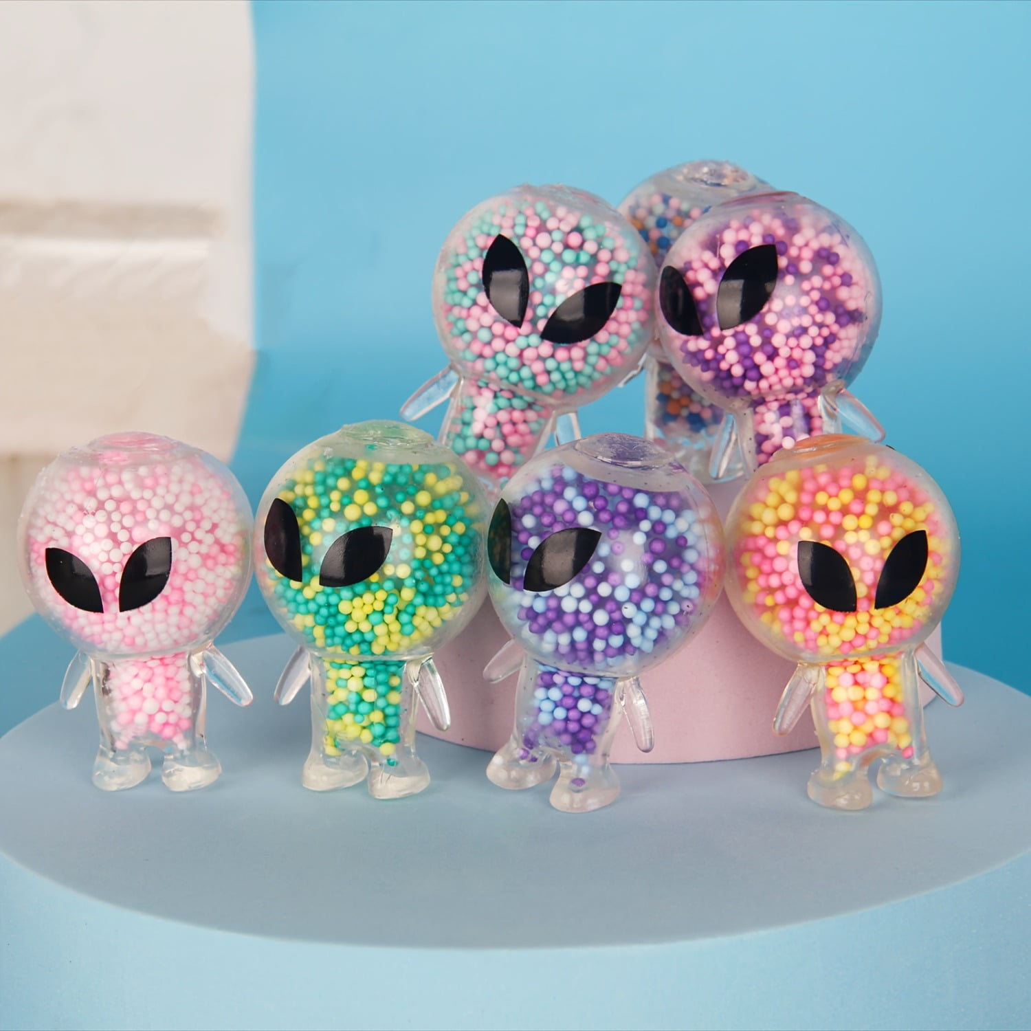 1/6 Pcs Mini Squishy Alien Toys Bunny Squeeze Toy Stress Relief Toy for ...
