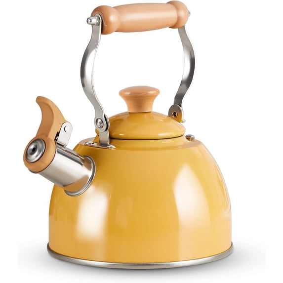 1.6 Quart Stainless Steel Whistling Tea Kettle with Cool-Touch Handle ...
