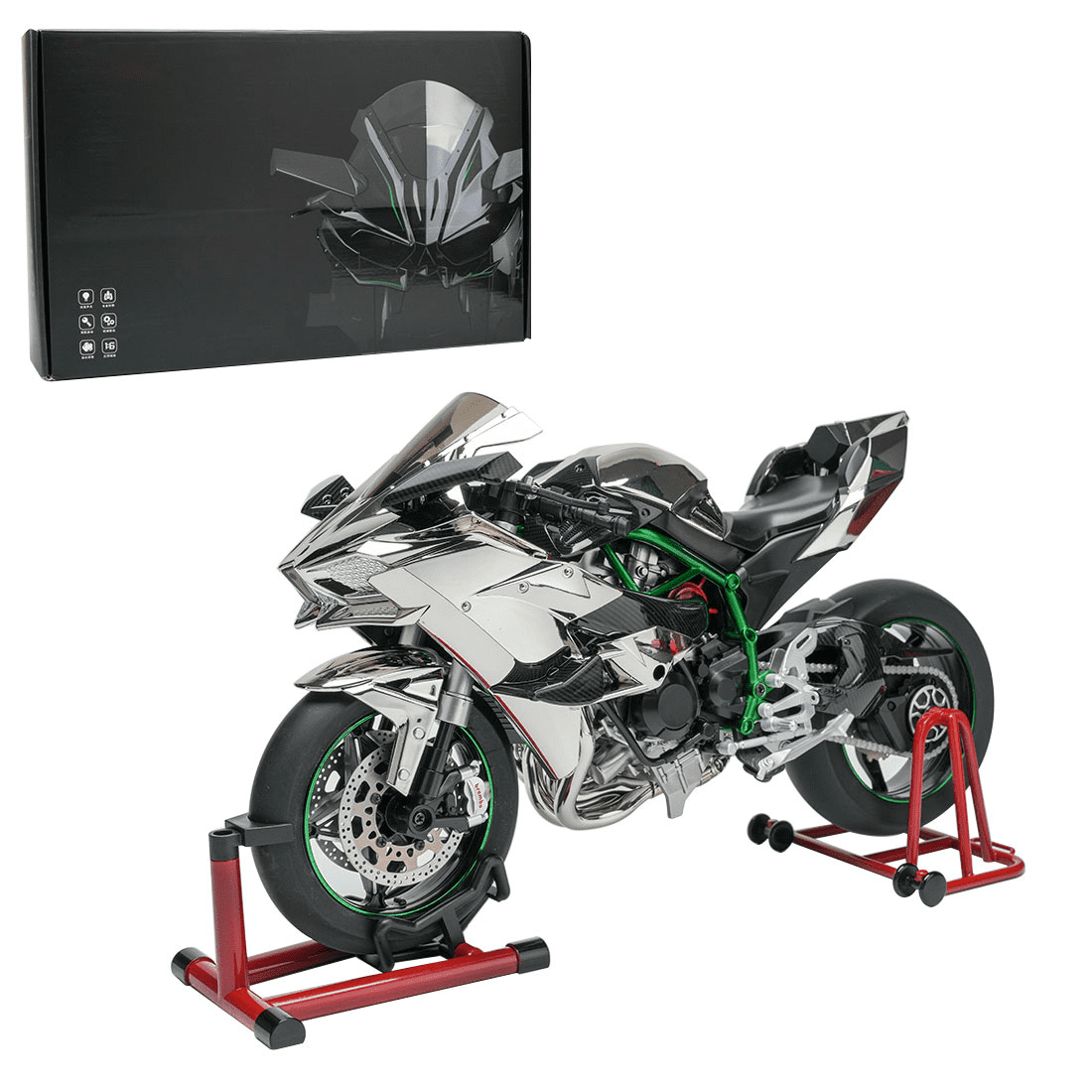 1/6 Scale Alloy Dynamic RC Motorcycle Model, Realistic Simulation Track ...