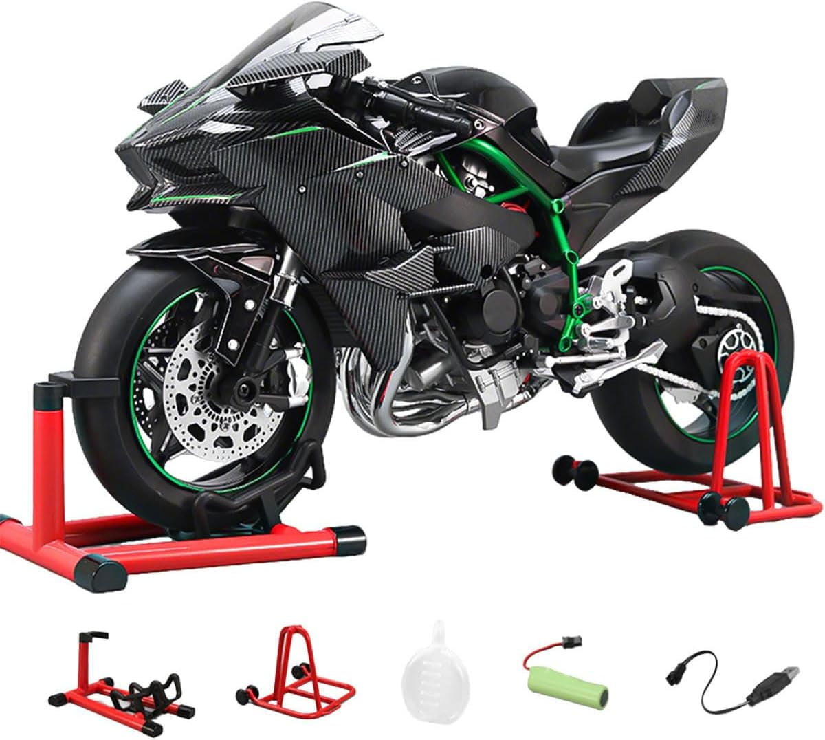 1/6 Scale Alloy Track Edition Dynamic RC Motorcycle Model, Realistic ...