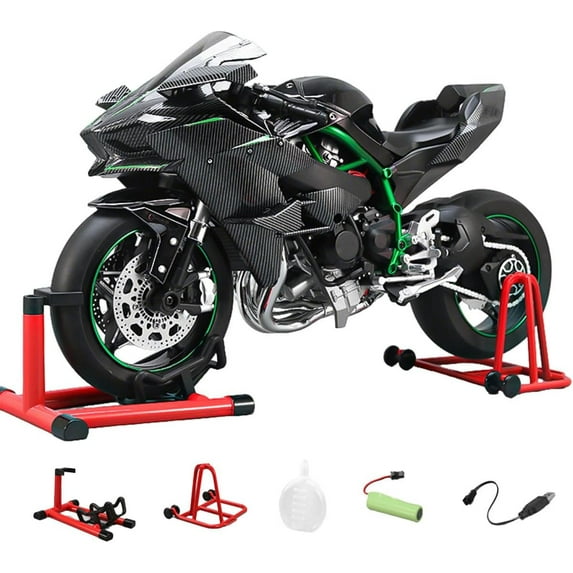 1/6 Scale Alloy Track Edition Dynamic RC Motorcycle Model, Realistic ...