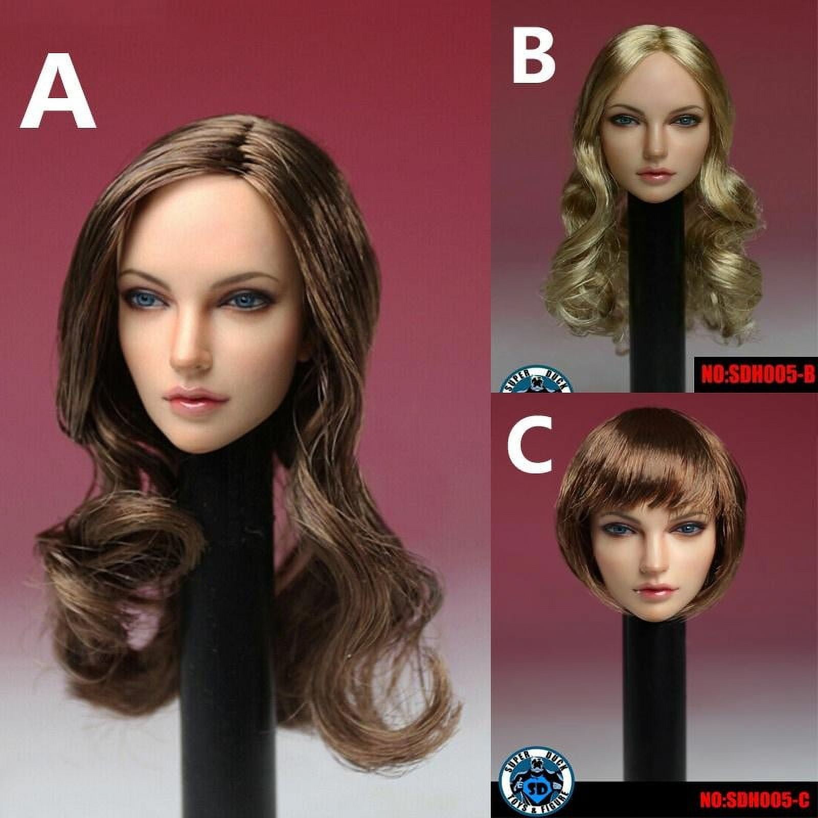 1/6 Scale European Beauty Female Figure Head Sculpt Lady Head Carving Model Collections Type-B ...