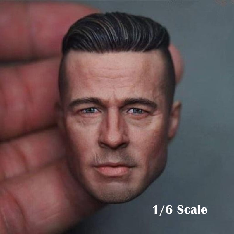1/6 Scale Handsome Man Head Sculpt For 12" Male Action Figure Body Pitt ...