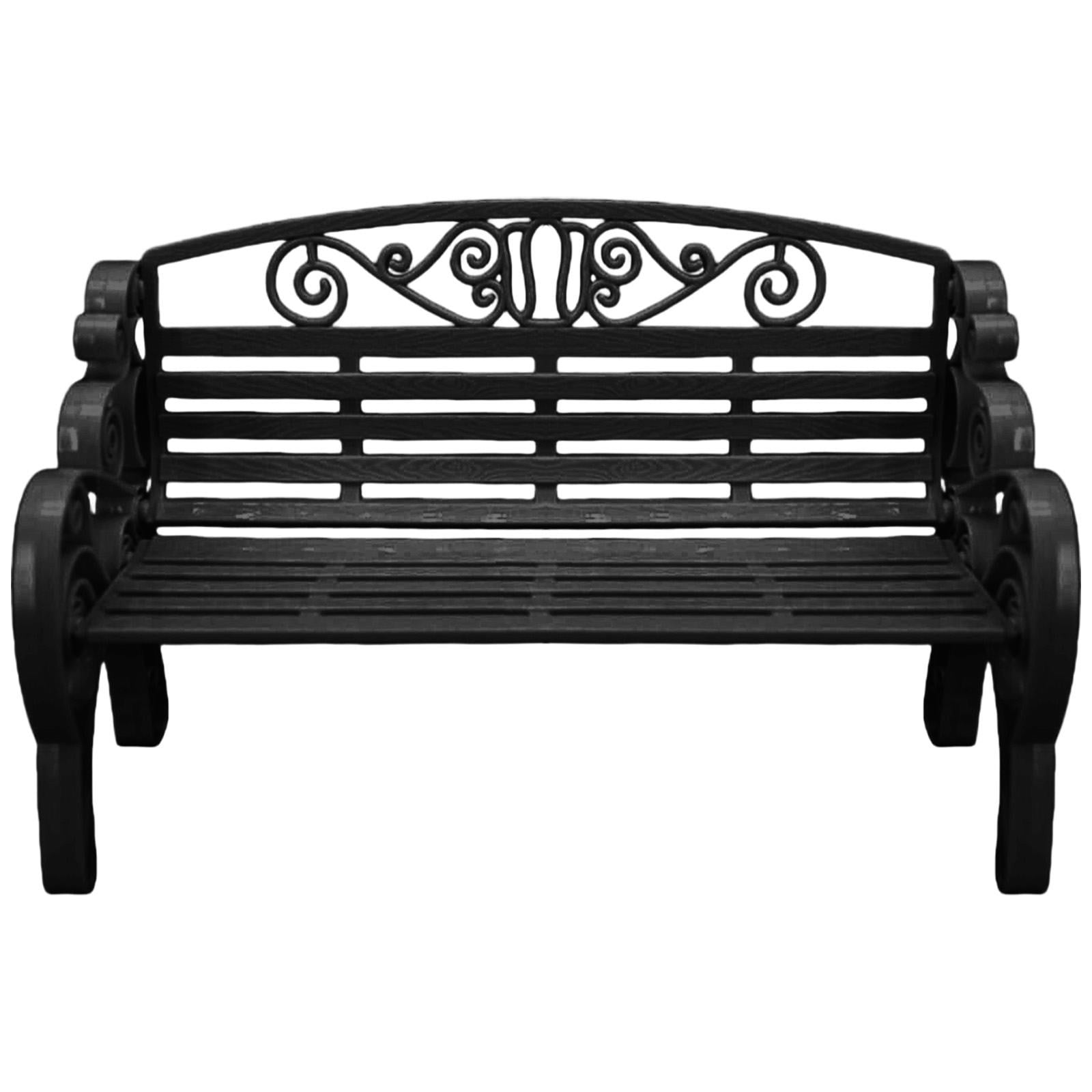 1:6 Scale Miniature Garden Bench with Scrollwork Design, Dollhouse ...