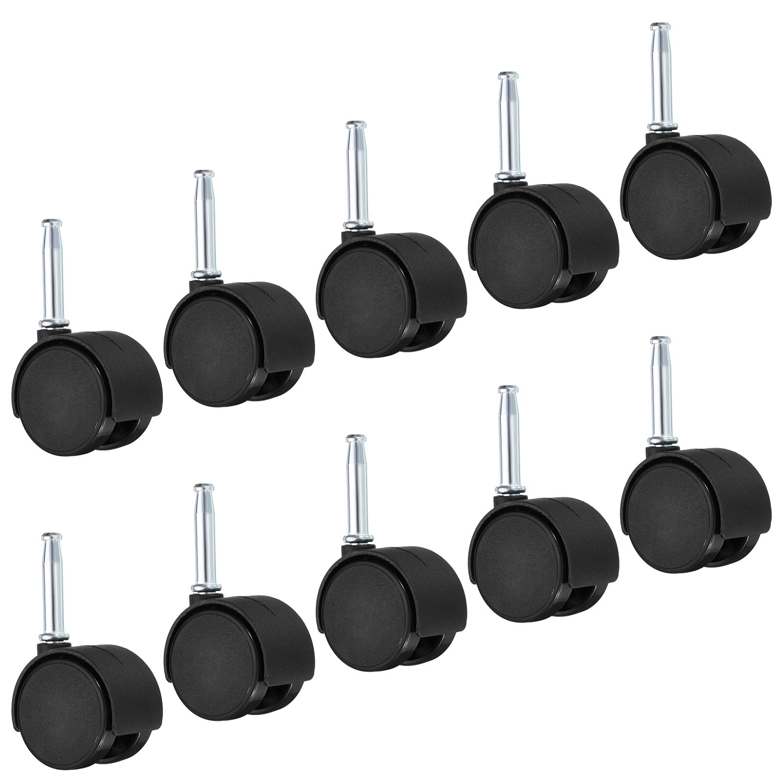 1.6" Swivel Stem Casters Nylon 360 Degree Insert Swivel Stem Wheels ...