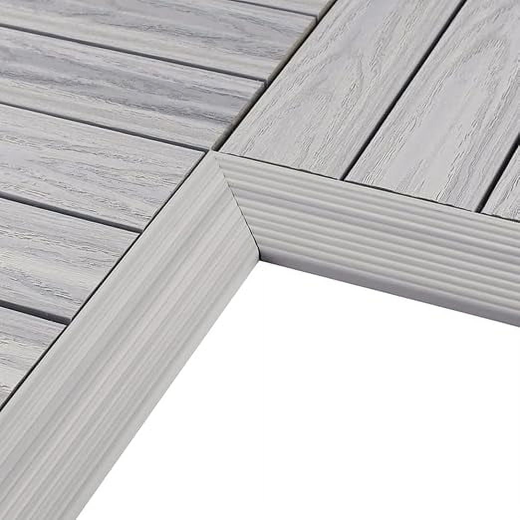 1/6 ft. x 1 ft. Quick Deck Composite Deck Tile Inside Corner Fascia in ...