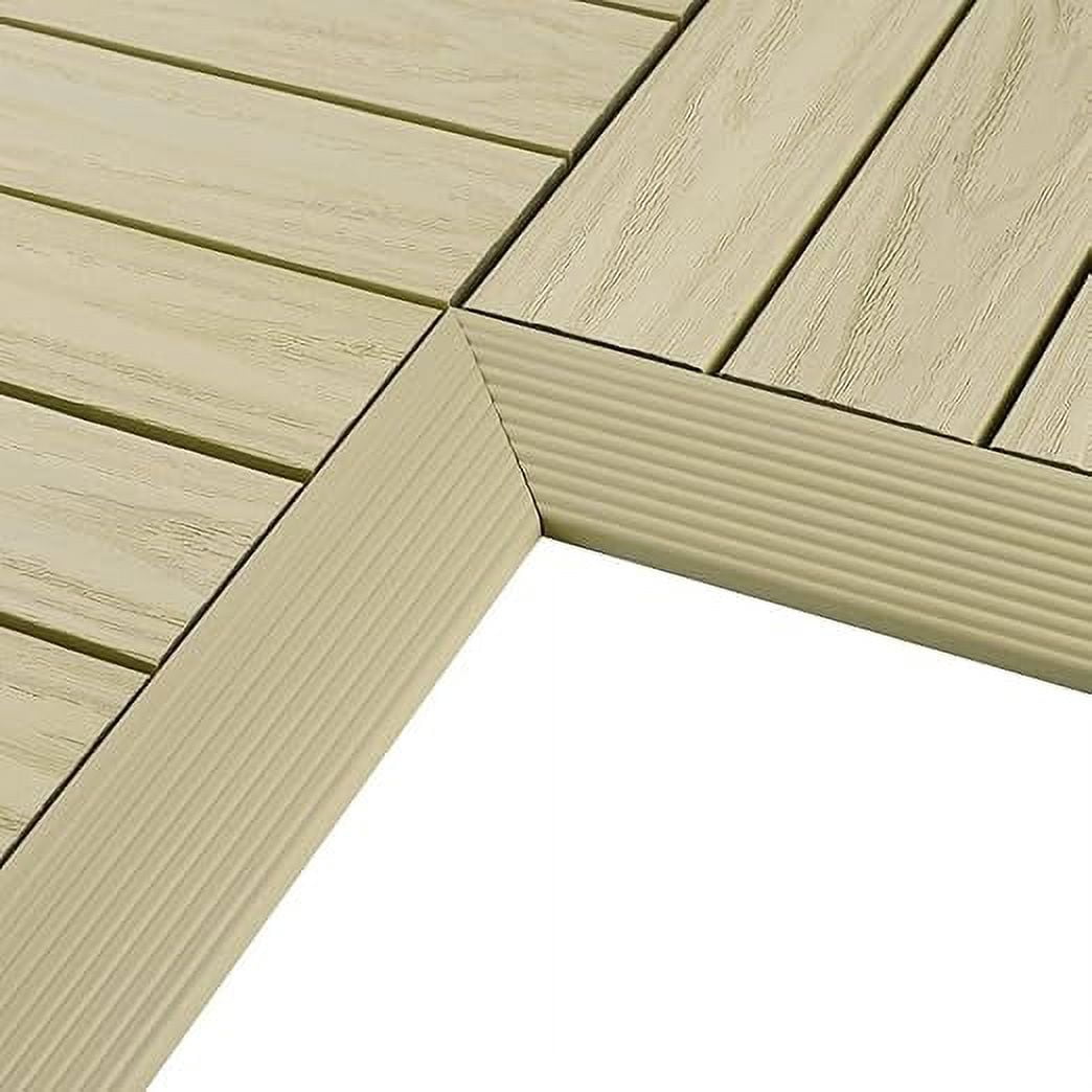 1/6 ft. x 1 ft. Quick Deck Composite Deck Tile Inside Corner Fascia in ...