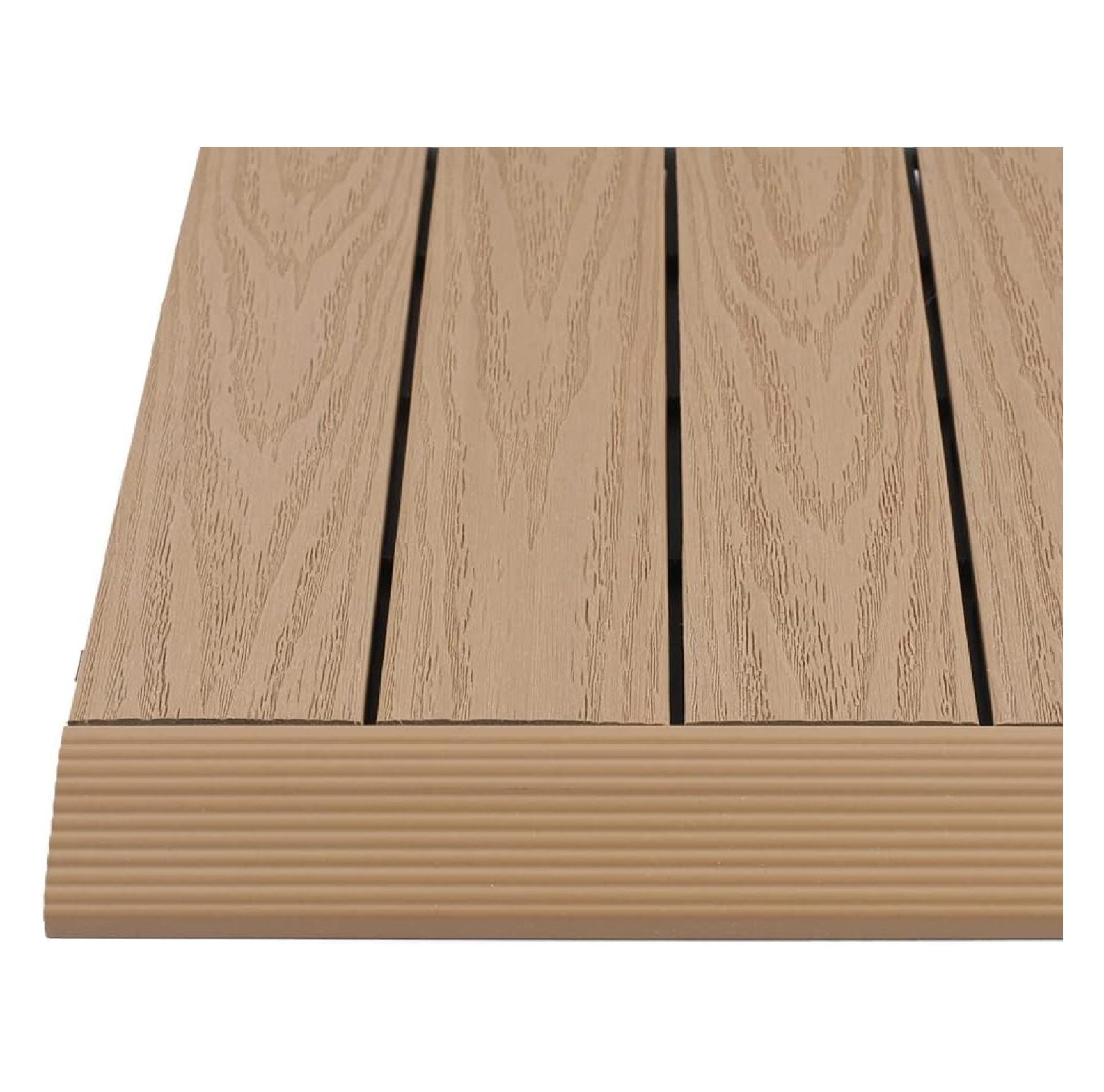 1/6 ft. x 1 ft. Quick Deck Composite Deck Tile Straight Fascia in ...
