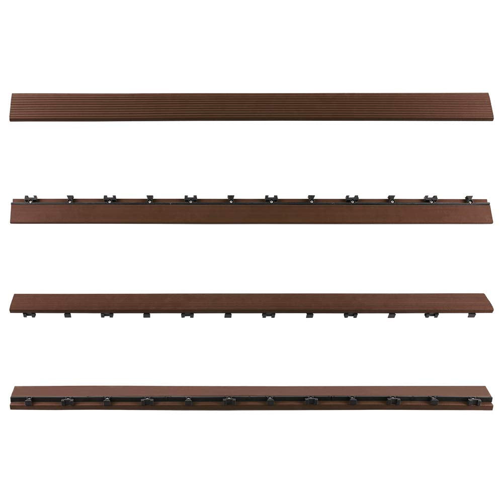 1/6 ft. x 3 ft. Quick Deck Composite Deck Tile Straight Fascia in ...