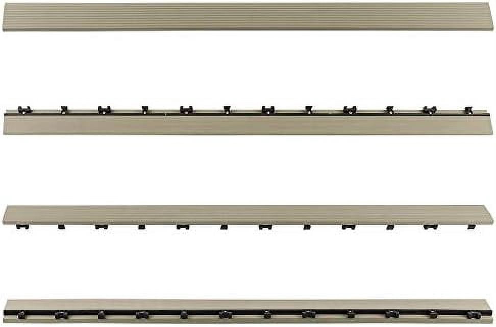 1/6 ft. x 3 ft. Quick Deck Composite Deck Tile Straight Fascia in Roman ...