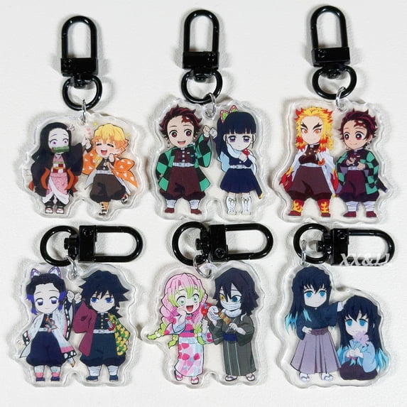 1.6 inches | Japanese Anime keychain 1 pack | Hashira Style Chibi ...