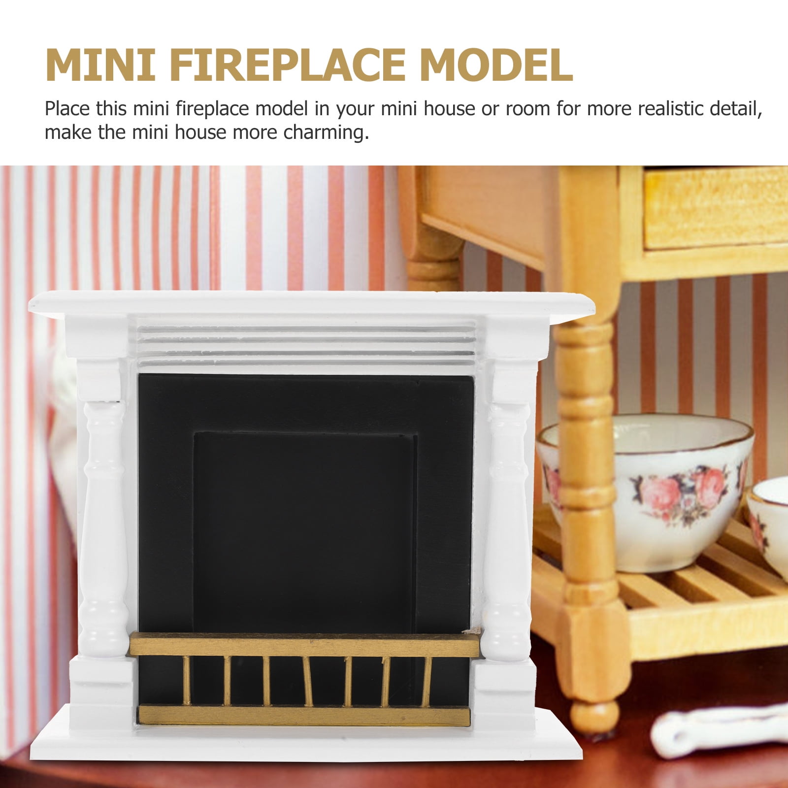1 6 scale doll furniture Doll House Fireplace Miniature Fireplace Model ...