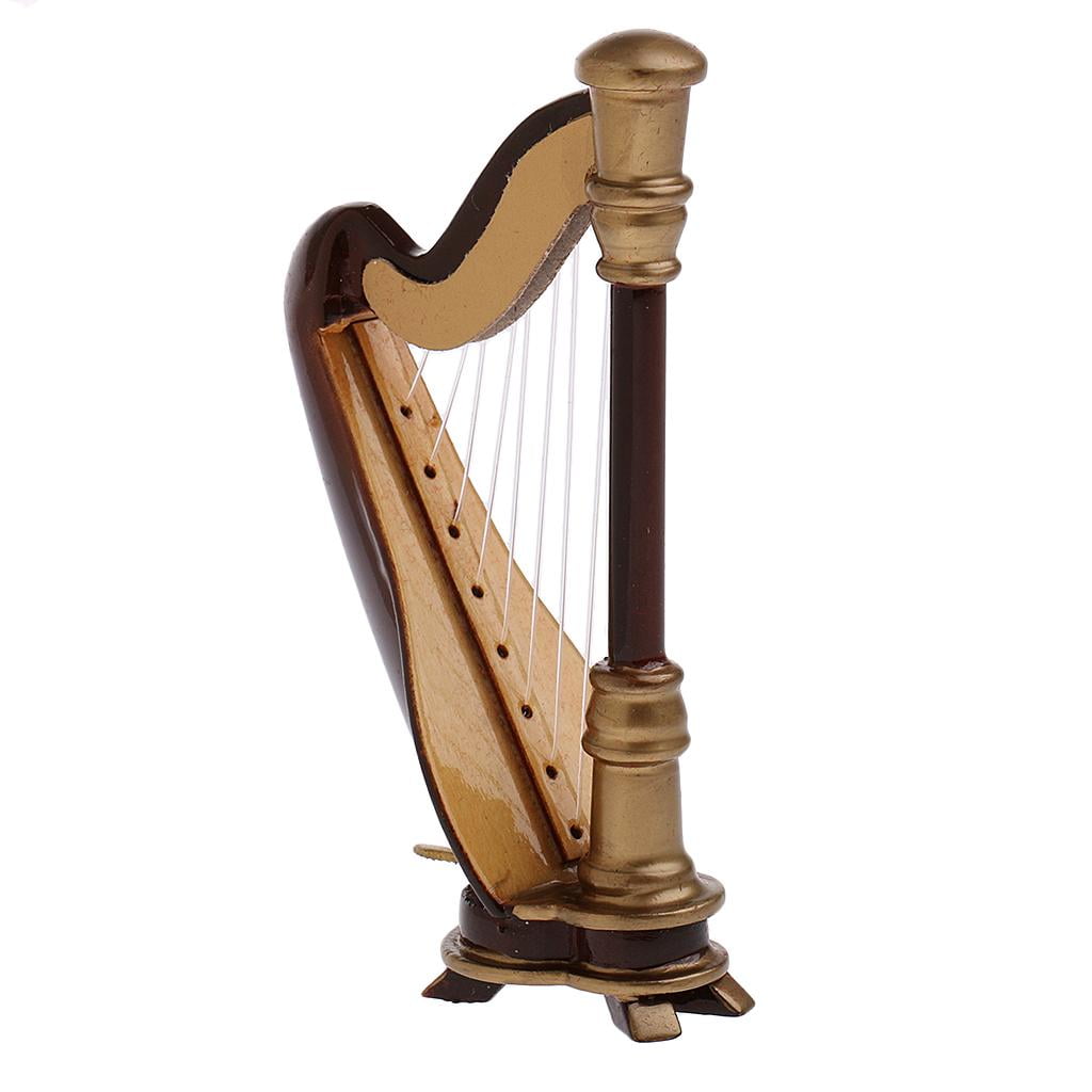 1/6 scale small Wooden Harp 12'' Action Figure Musical Instrument ...