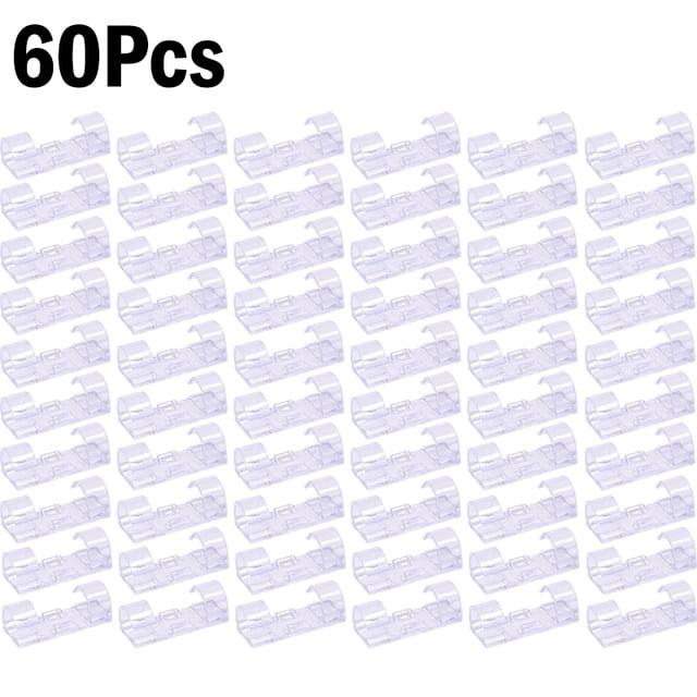 1-60Pcs Self-Adhesive Cable Clips Organizer Drop Wire Holder Cord ...