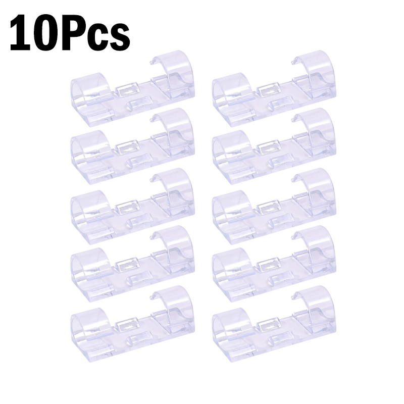 1-60Pcs Self-Adhesive Cable Clips Organizer Drop Wire Holder Cord ...