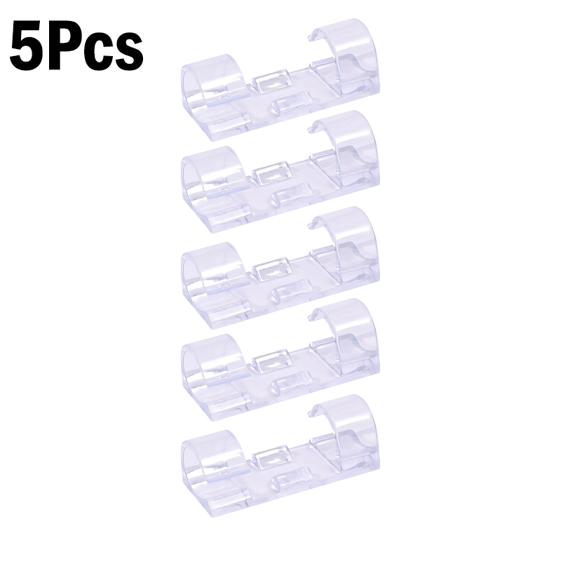 1-60Pcs Self-Adhesive Cable Clips Organizer Drop Wire Holder Cord ...
