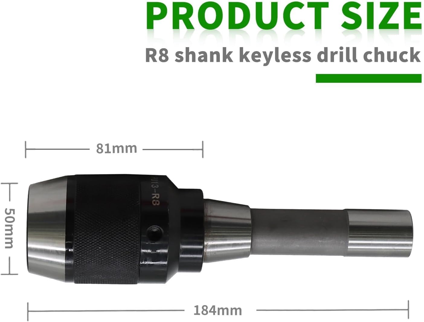 1/64"-1/2" Heavy Duty R8 Shank Lathe Keyless Drill Chuck with Jaws ...