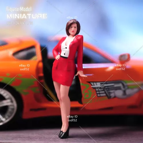 1/64 1/87 1/43 1/24 1/18 Scene Miniatures suit girl Lady Figures Doll ...