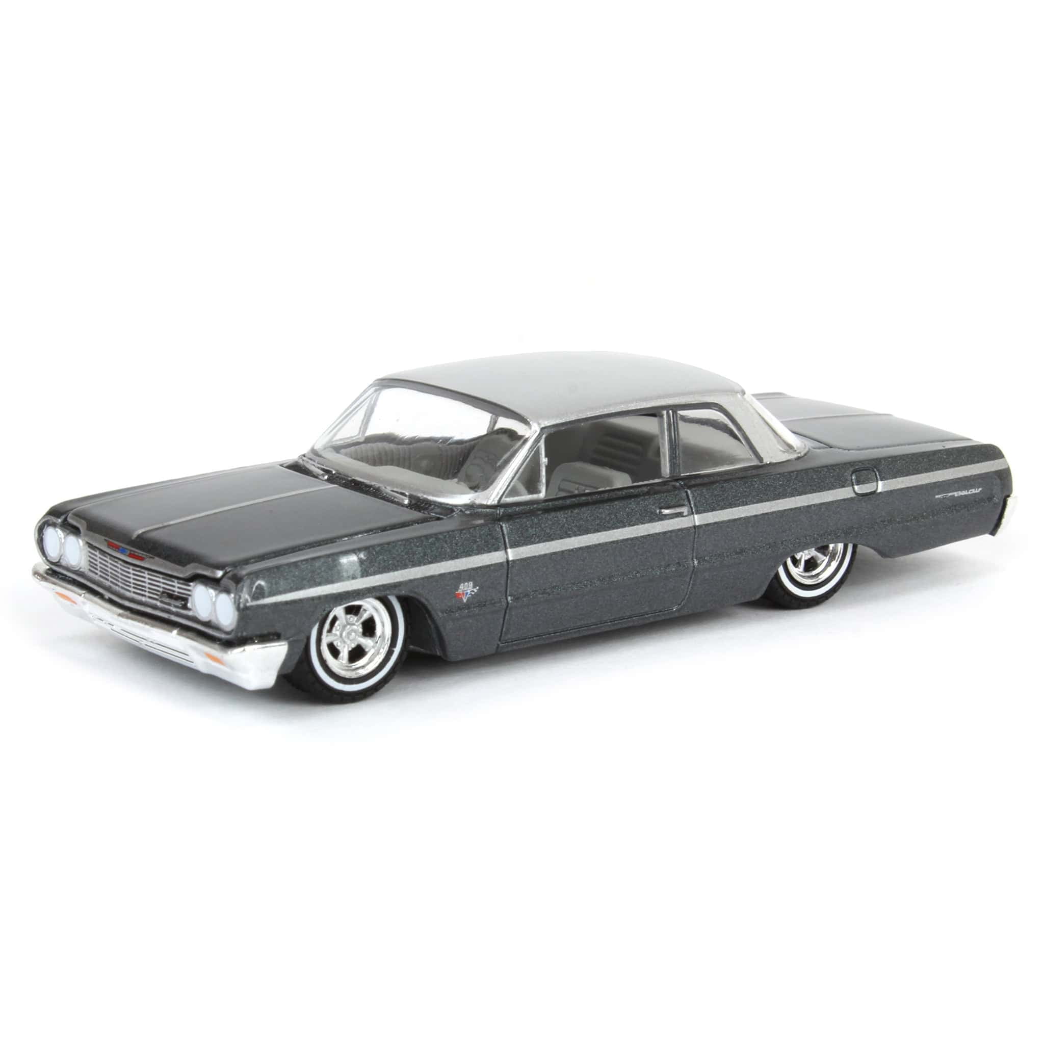 1/64 1964 Chevrolet Bel Air Gray & Silver California Lowriders 6 63070 ...