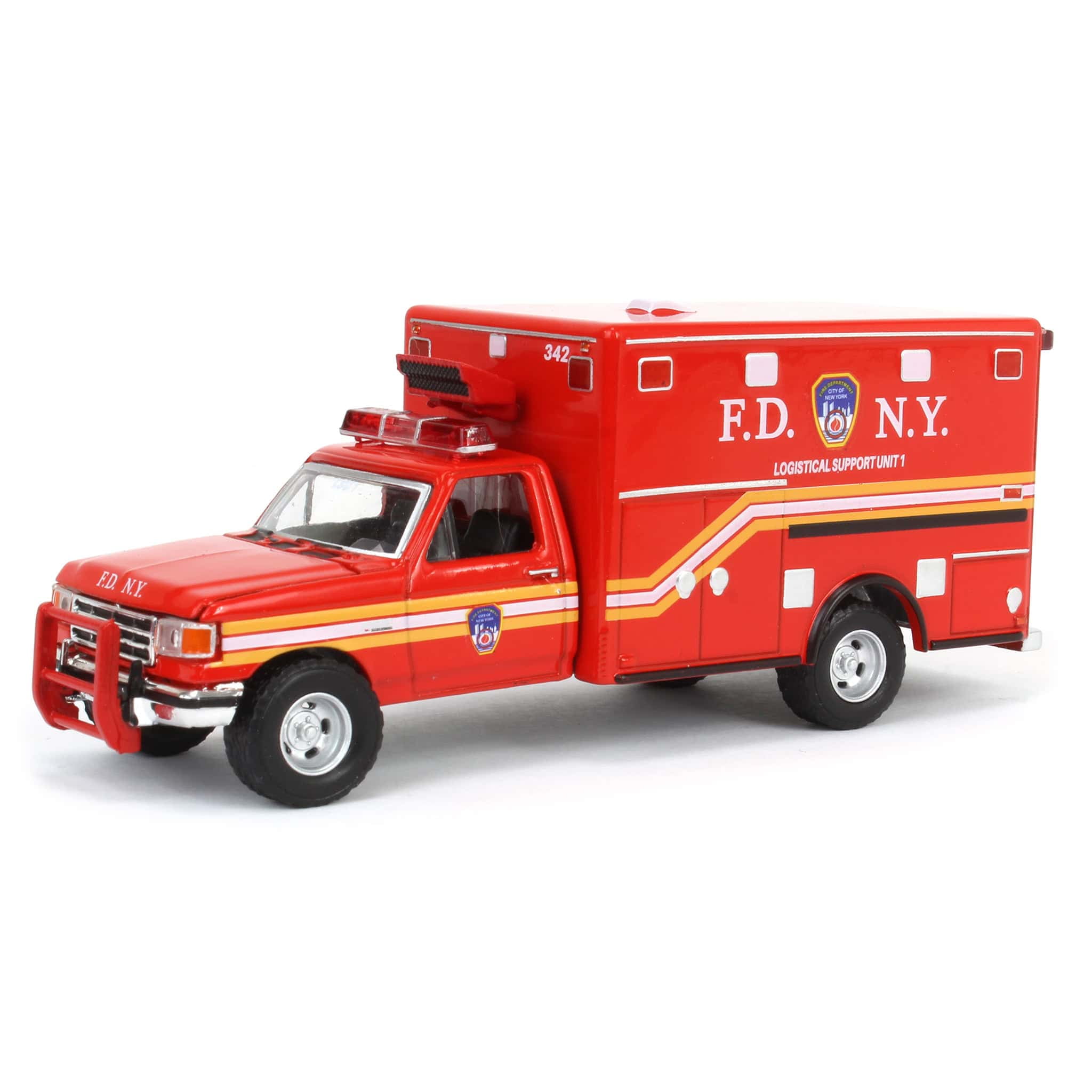 1/64 1989 Ford F-350 Ambulance FDNY Support Unit First Responders 67067 ...