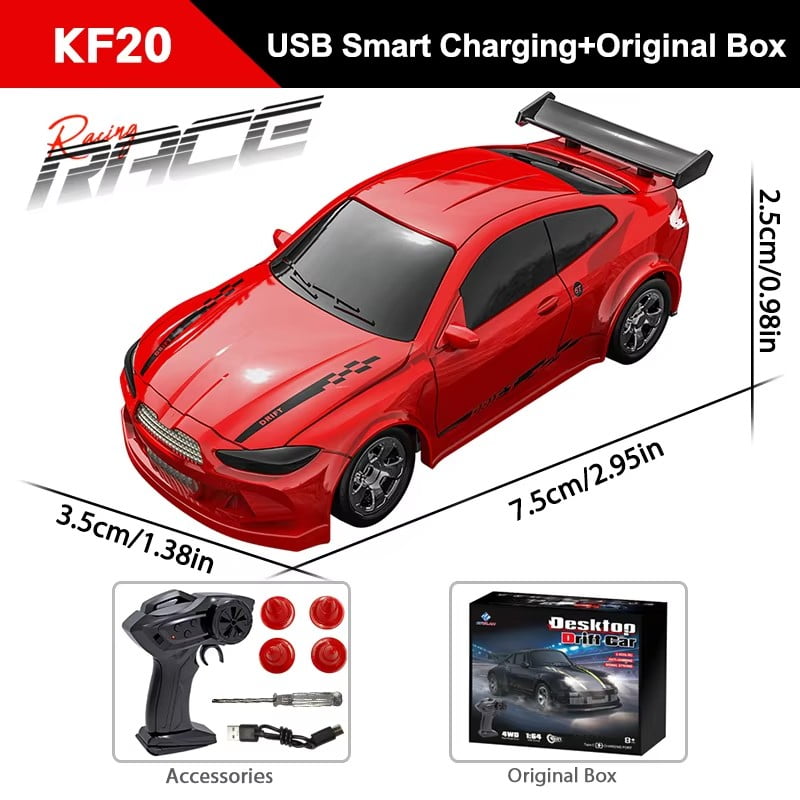 1/64 2.4G High speed Drift Rc Car 4WD Remote Control Car Four Wheel ...