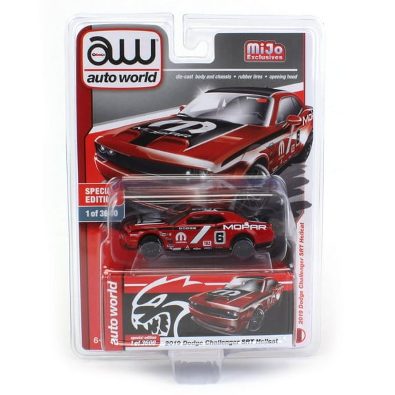 1/64 2019 Dodge Challenger SRT Hellcat MOPAR, Red, Mijo Exclusives ...