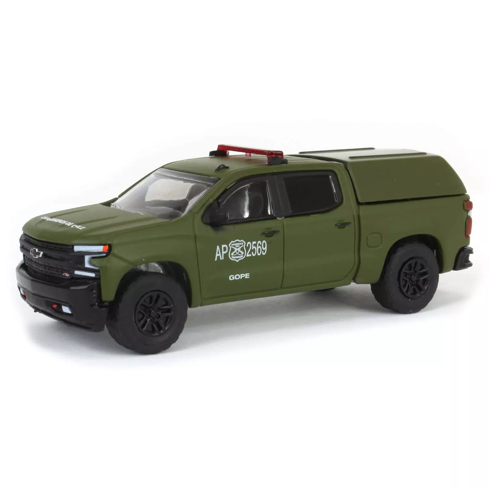 1/64 2021 Chevy Silverado LT Trail Boss Z71 Topper Carabineros De Chile ...