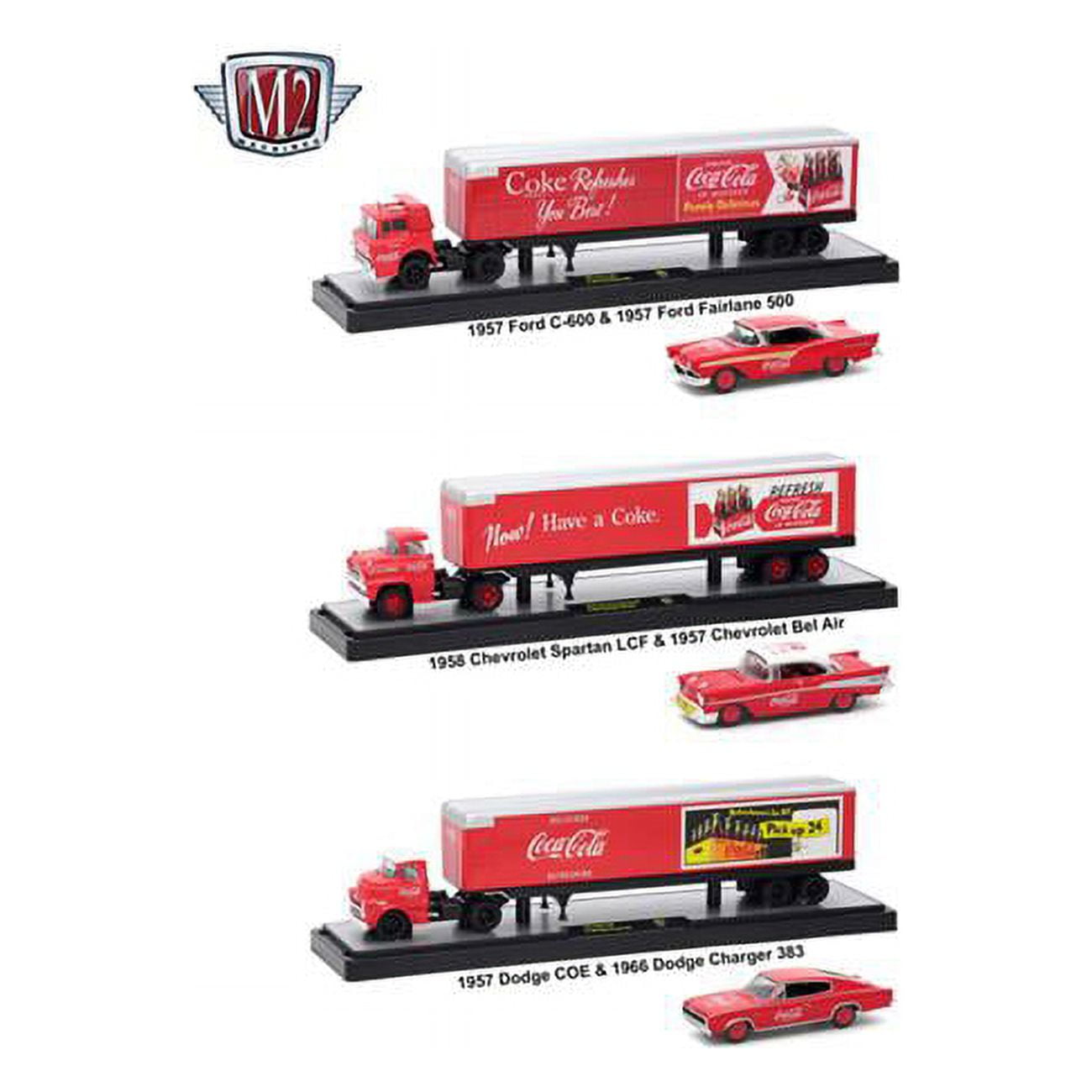 1-64 Auto Haulers Coca-Cola Release, 3 Diecast Model Trucks Set ...