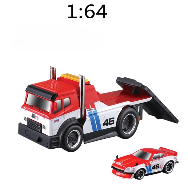 1:64 Car model, muscle car model, transport trailer model, toy ...