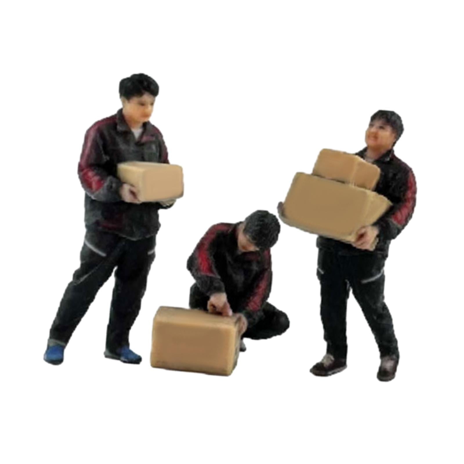 1:64 Coat Figures Delivery Man for Photography Props Micro Landscapes ...