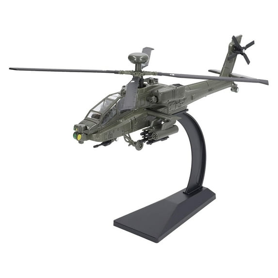 1:64 Die-Cast AH-64 Apache Helicopter Model Realistic Design Alloy ...