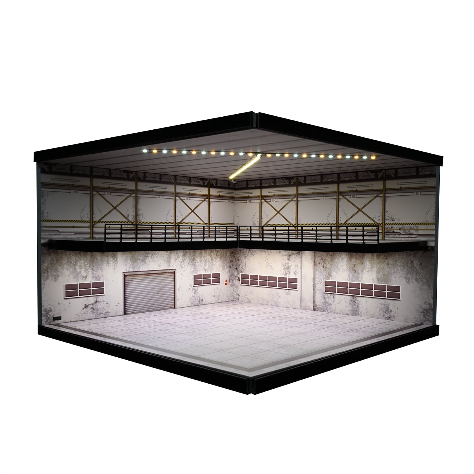 1/64 Diorama Big Diecast Car Garage Model, Tri-Color LED Lighting ...
