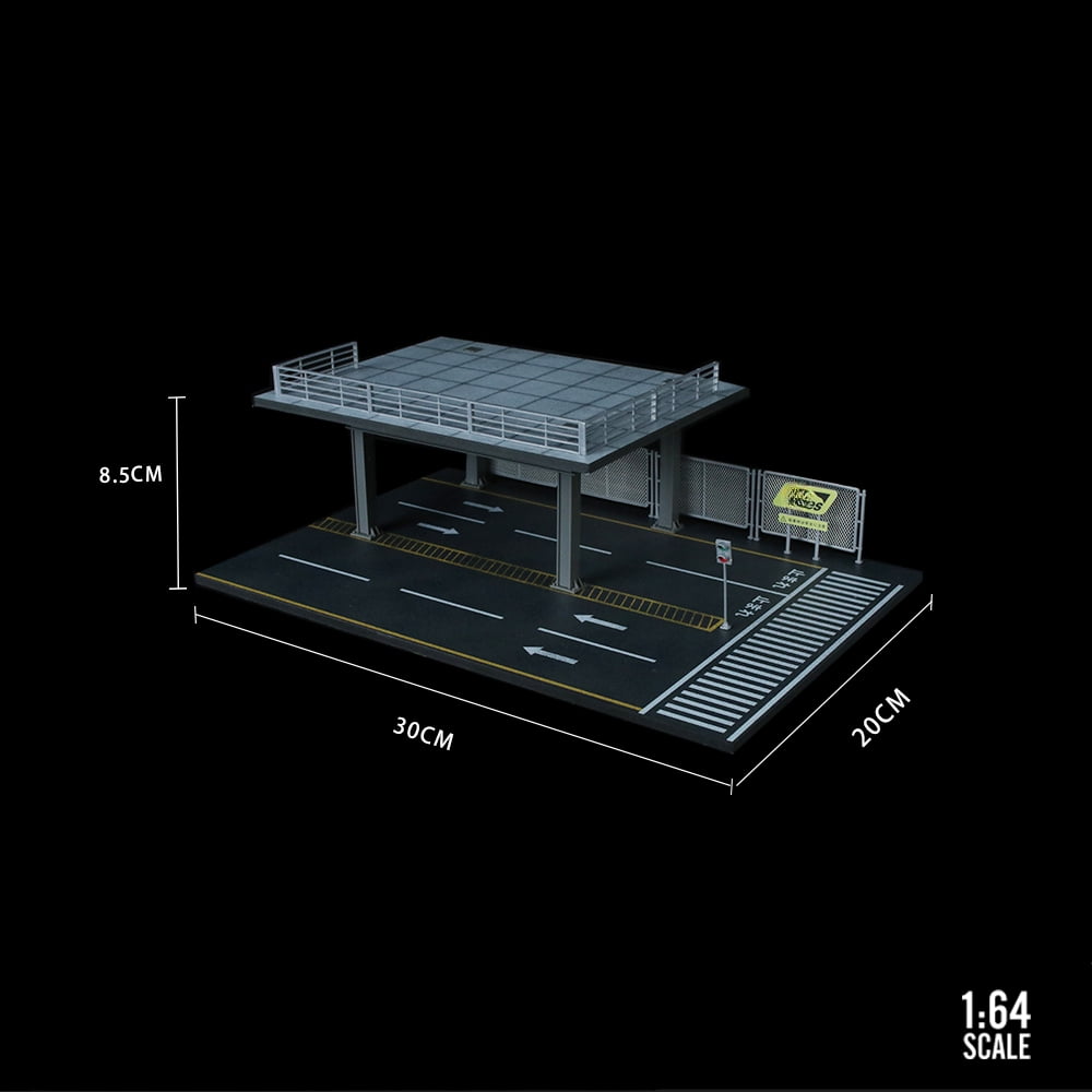 1:64 Diorama Garage Display Case 2 Layer Diorama w/ LED Lights, Display ...