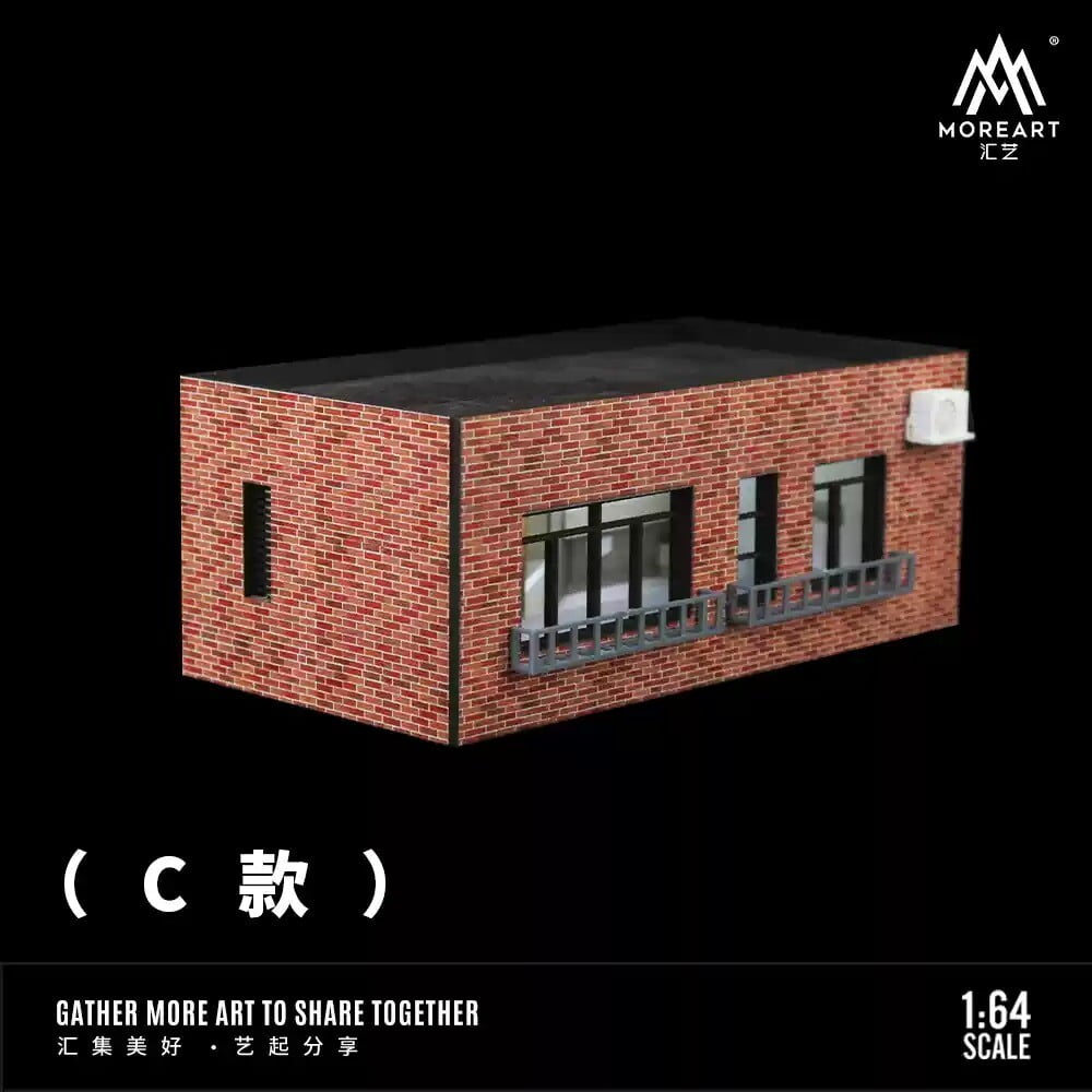 1/64 Diorama Garage Model, LED Lighting Big Residential Building Model ...