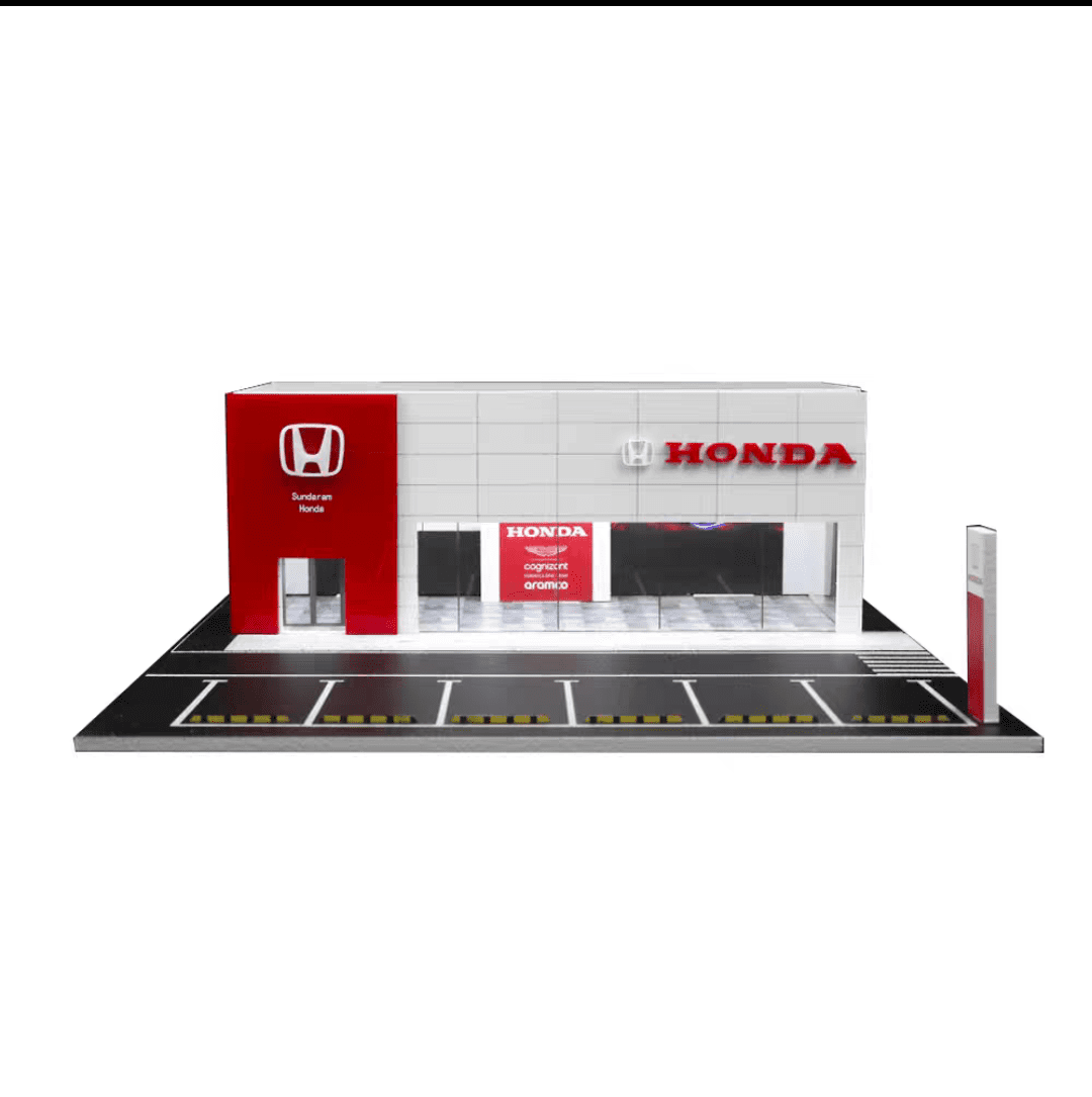 1:64 Diorama Garage Model, LED Lighting Parking Lot Scene Display Case ...