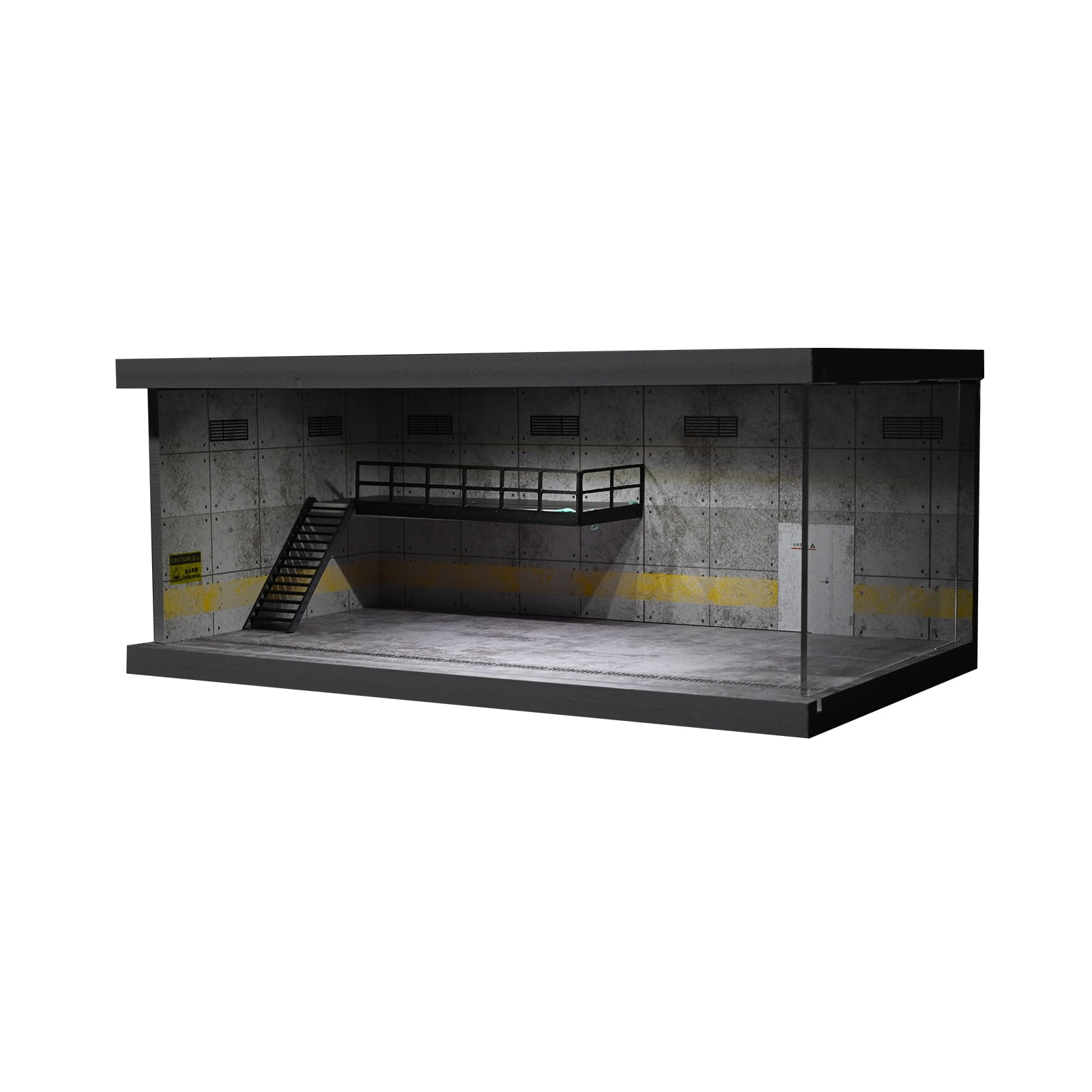 1/64 Diorama Garage Model LED Lighting Repair Workshop Scene Model ...