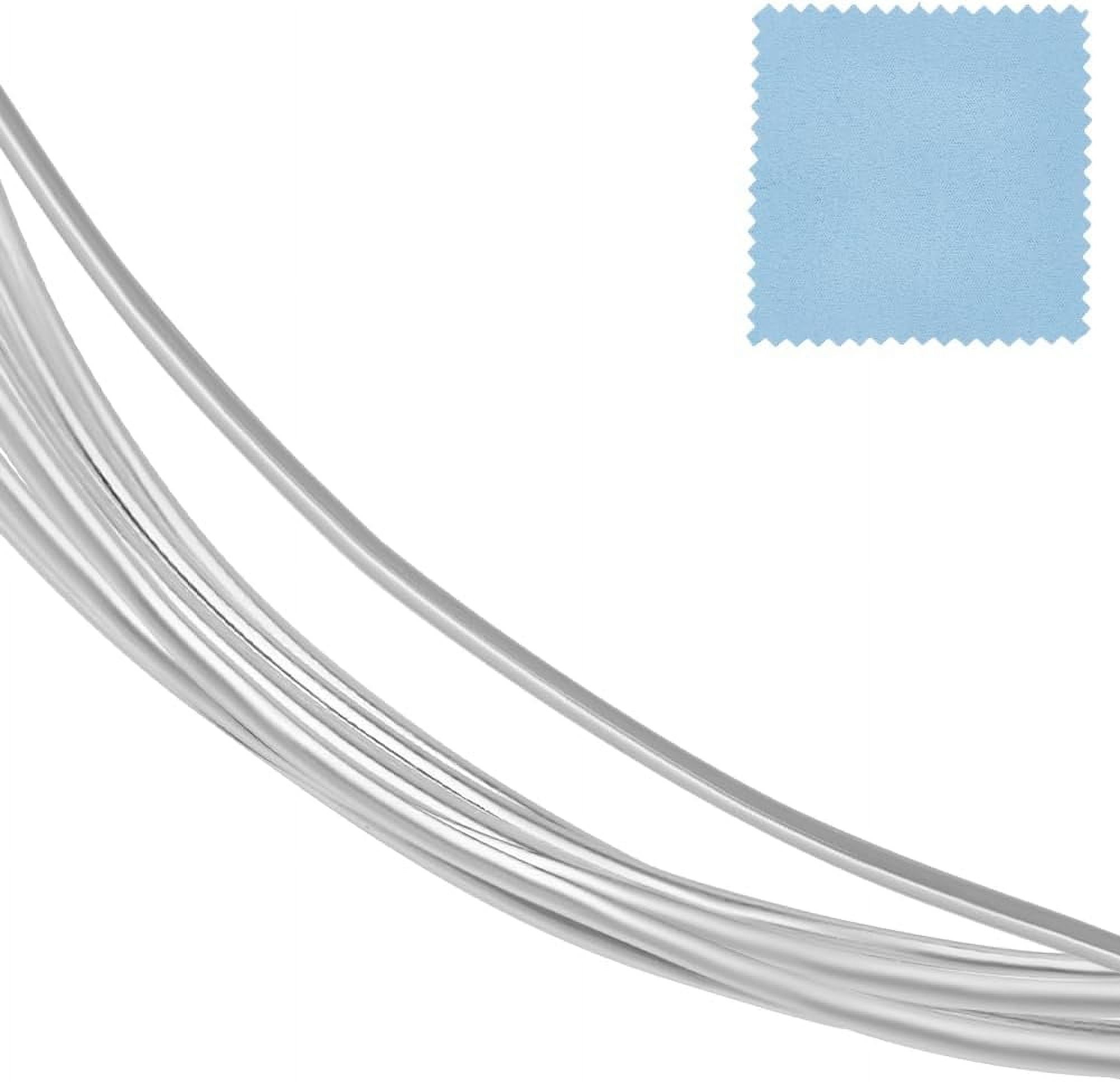 1.64 Feet(0.5M) 999 Fine Silver Round Wire Half Hard Craft Wire for ...