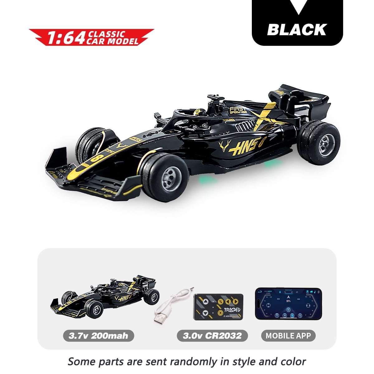 1: 64 Ferrari Formula Remote Control Race Car, Dual Control Three-Speed ...